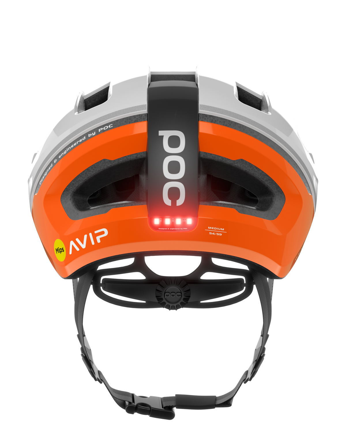 POC Casque de Vélo Poc Omne Beacon Mips Hydrogen White/Fluorescent Orange ,Casques de vélo | Muule