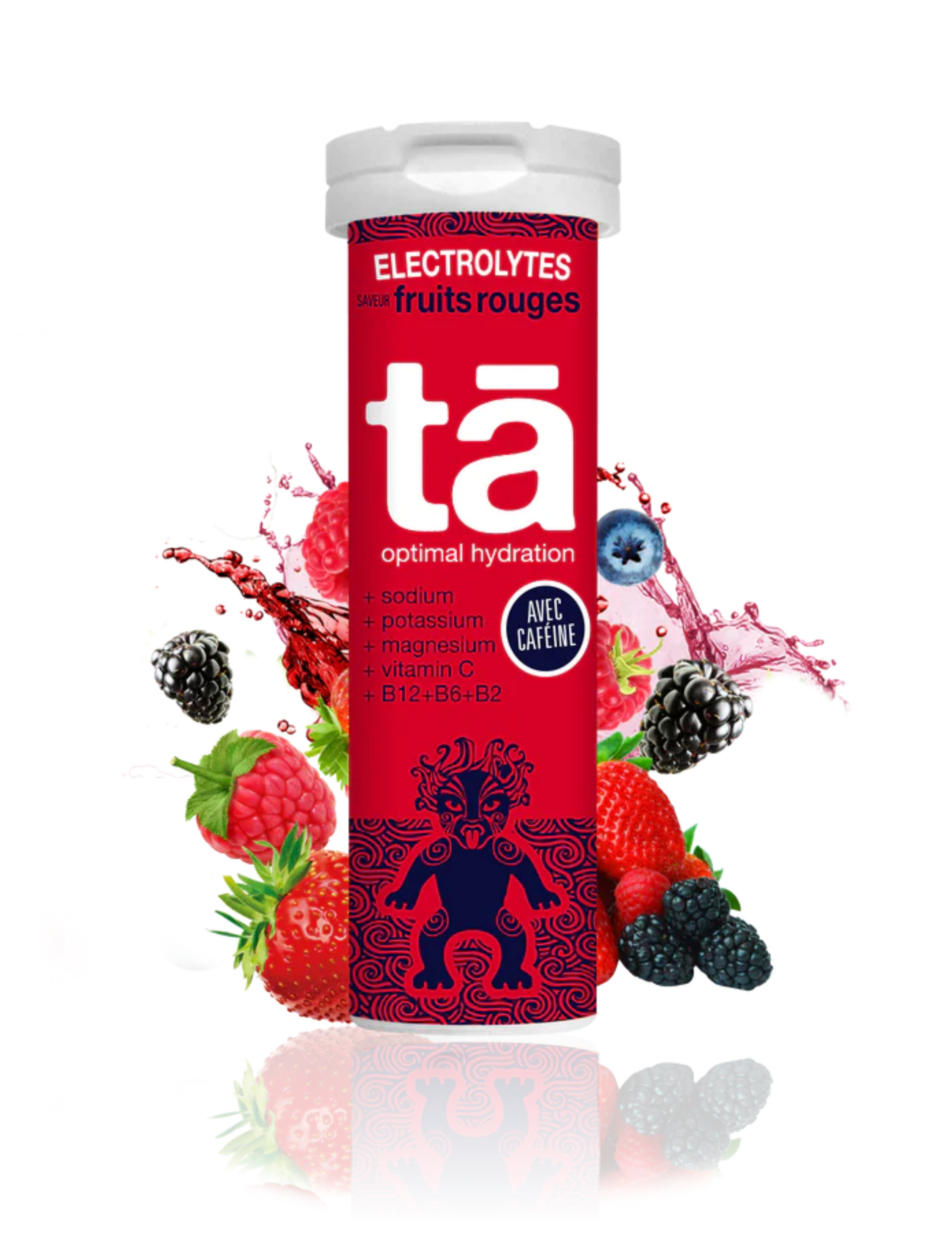 TÄ ENERGY Pastilles d'Électrolytes TÄ Energy Fruits Rouges/Caféine x12 ...