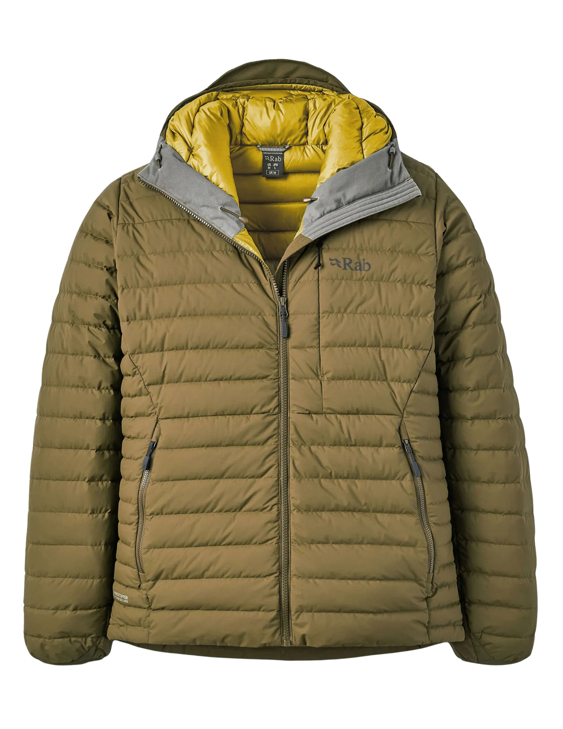 RAB Doudoune Rab Microlight Windstopper Hoody Homme Oak ,Doudounes ...